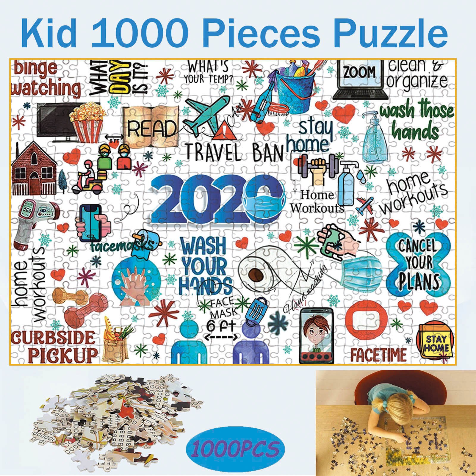 100 Pieces Paper Puzzles For Adults Kids Commemora... – Grandado