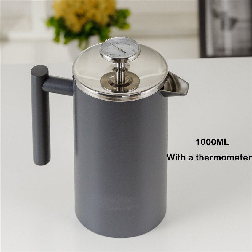 350/600/1000ml French Press Coffee Pot Double Wall... – Grandado