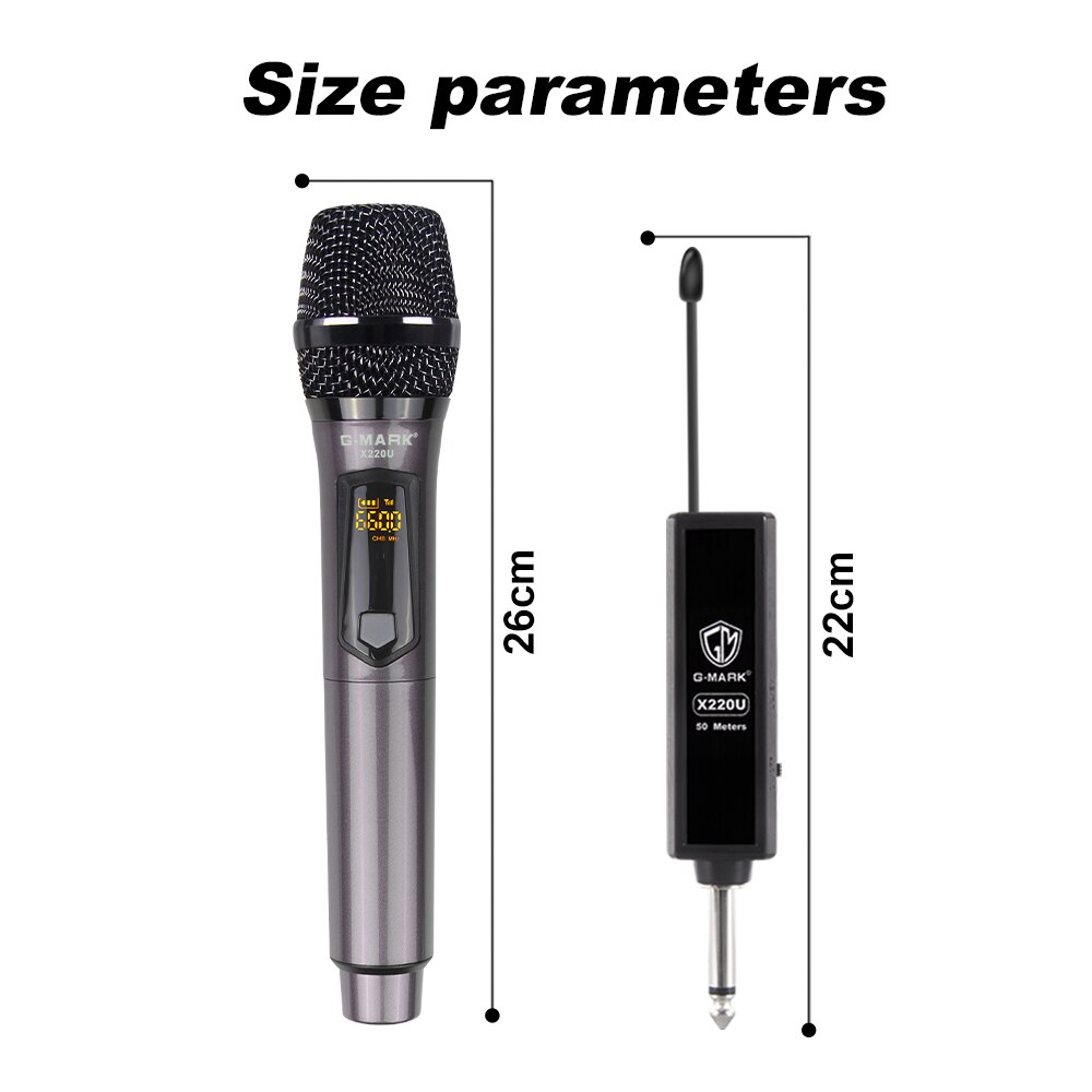Wireless Microphone G-MARK X220U UHF Recording Kar... – Grandado