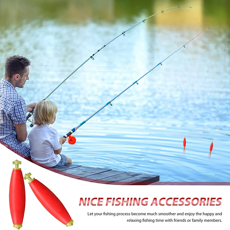 20 Pieces Fishing Bobbers Weighted Foam Snap on Fl... – Vicedeal