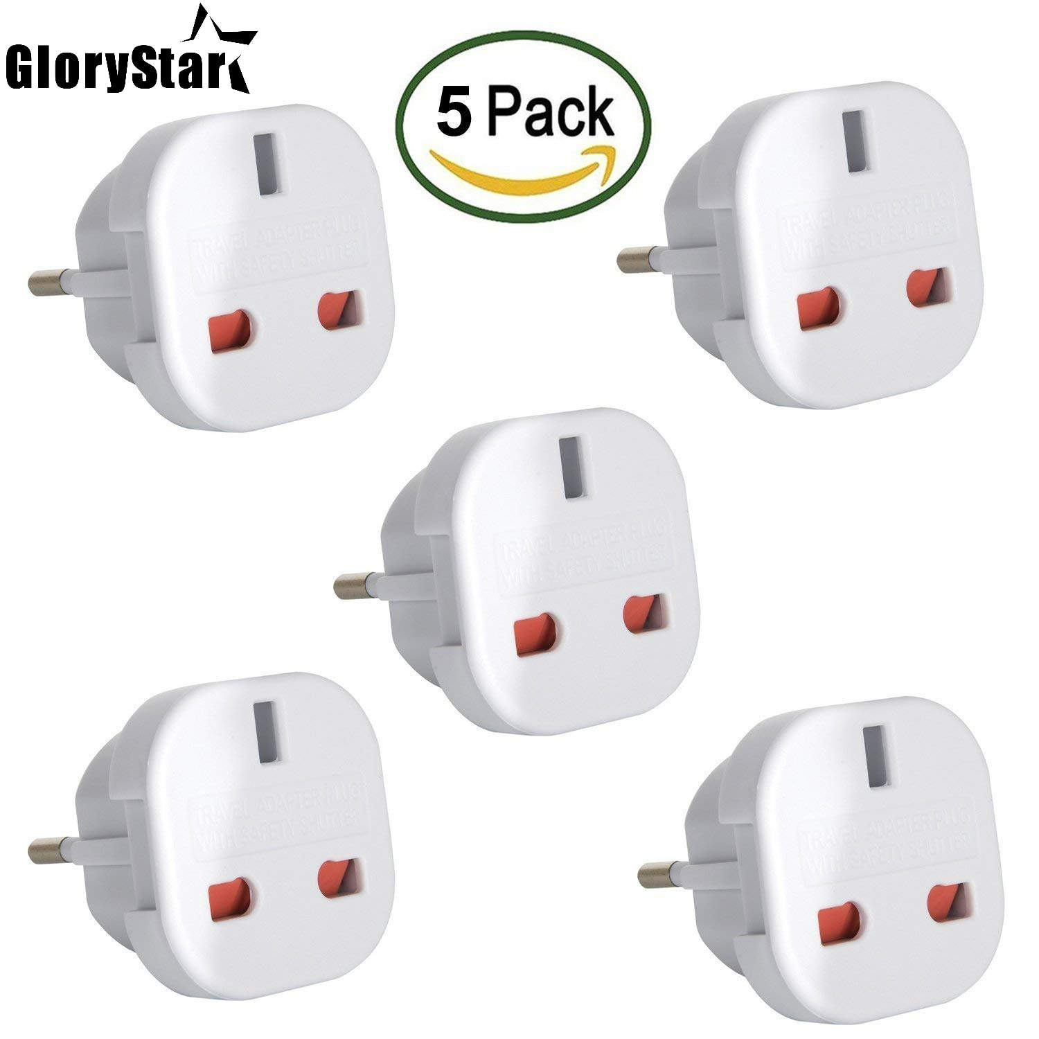 Travel Adapter UK To EU Euro European Adapter Whit... – Grandado
