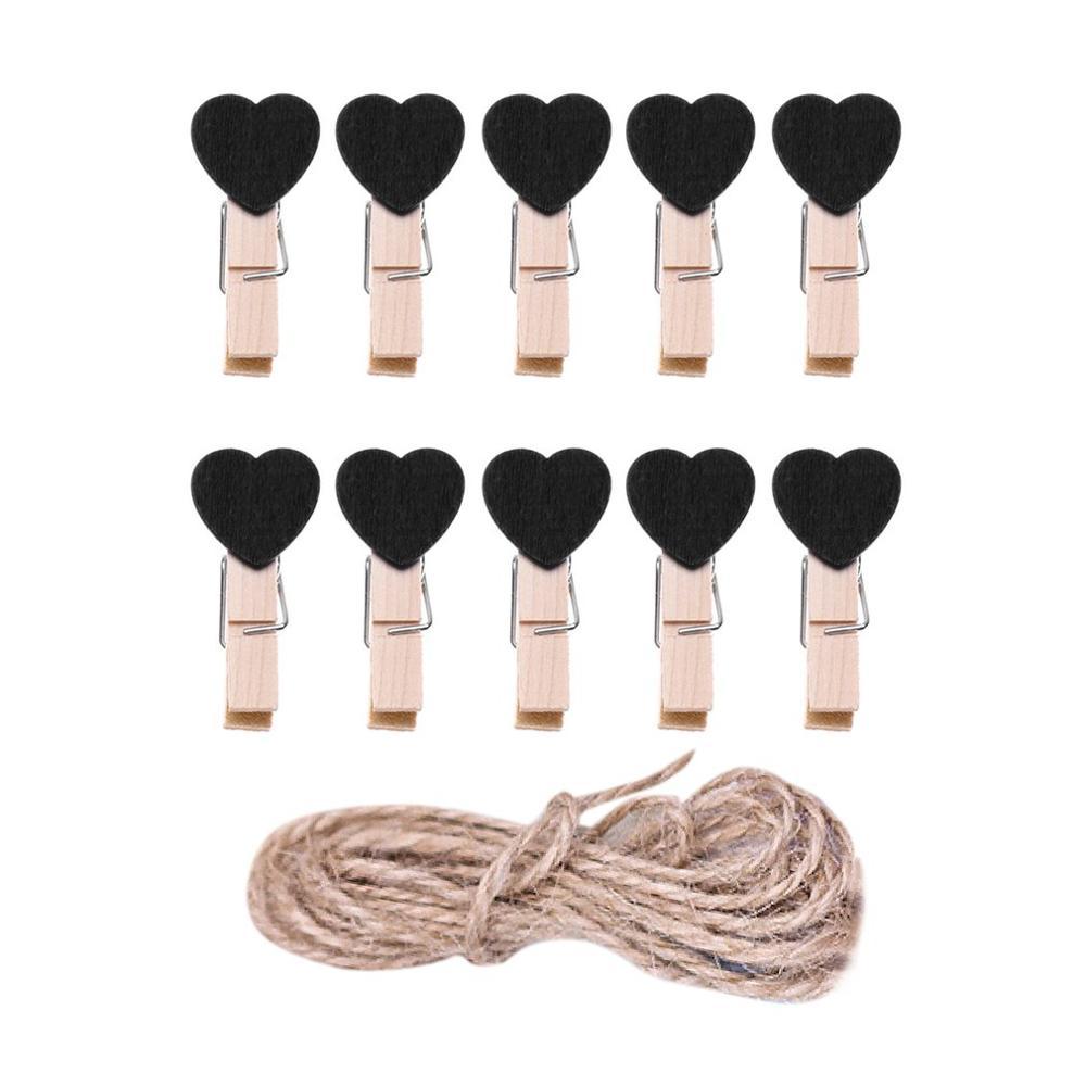 10 Pcs Colored Mini Love Heart Wooden Office Suppl... – Grandado