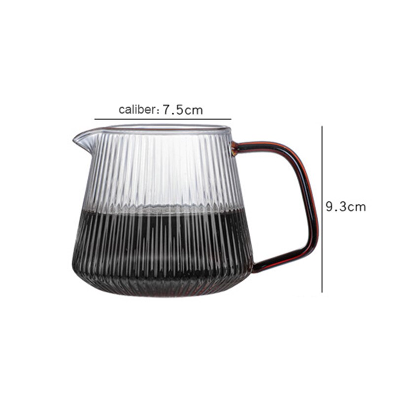 Vertical Striped Coffee Pot Glass Coffee Kettle V-... – Grandado