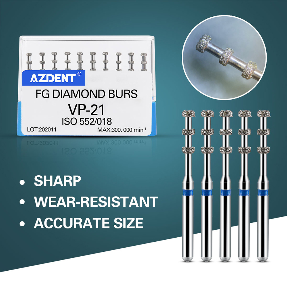 AZDENT Dental FG Diamond Burs For High Speed Handp... – Vicedeal
