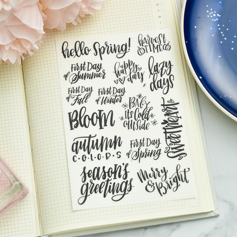 KSCRAFT Hello Spring Rub On set for Scrapbooking H... – Grandado