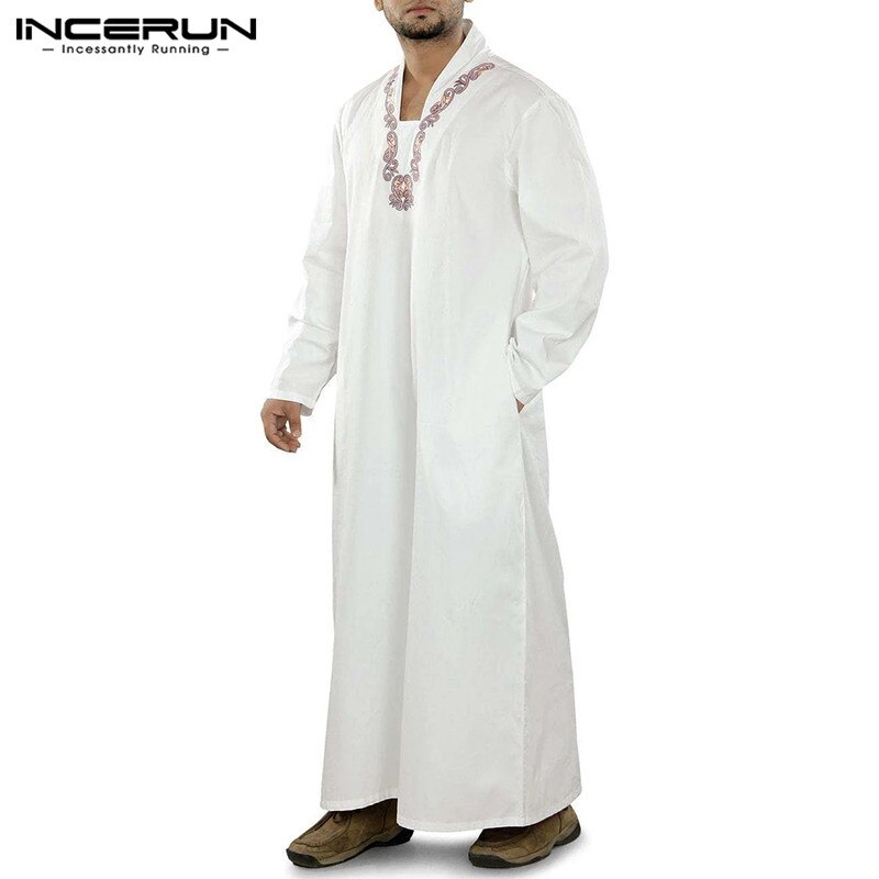 INCERUN Ethnic Style Robes Mens Sleeve V Neck Jubb... – Vicedeal