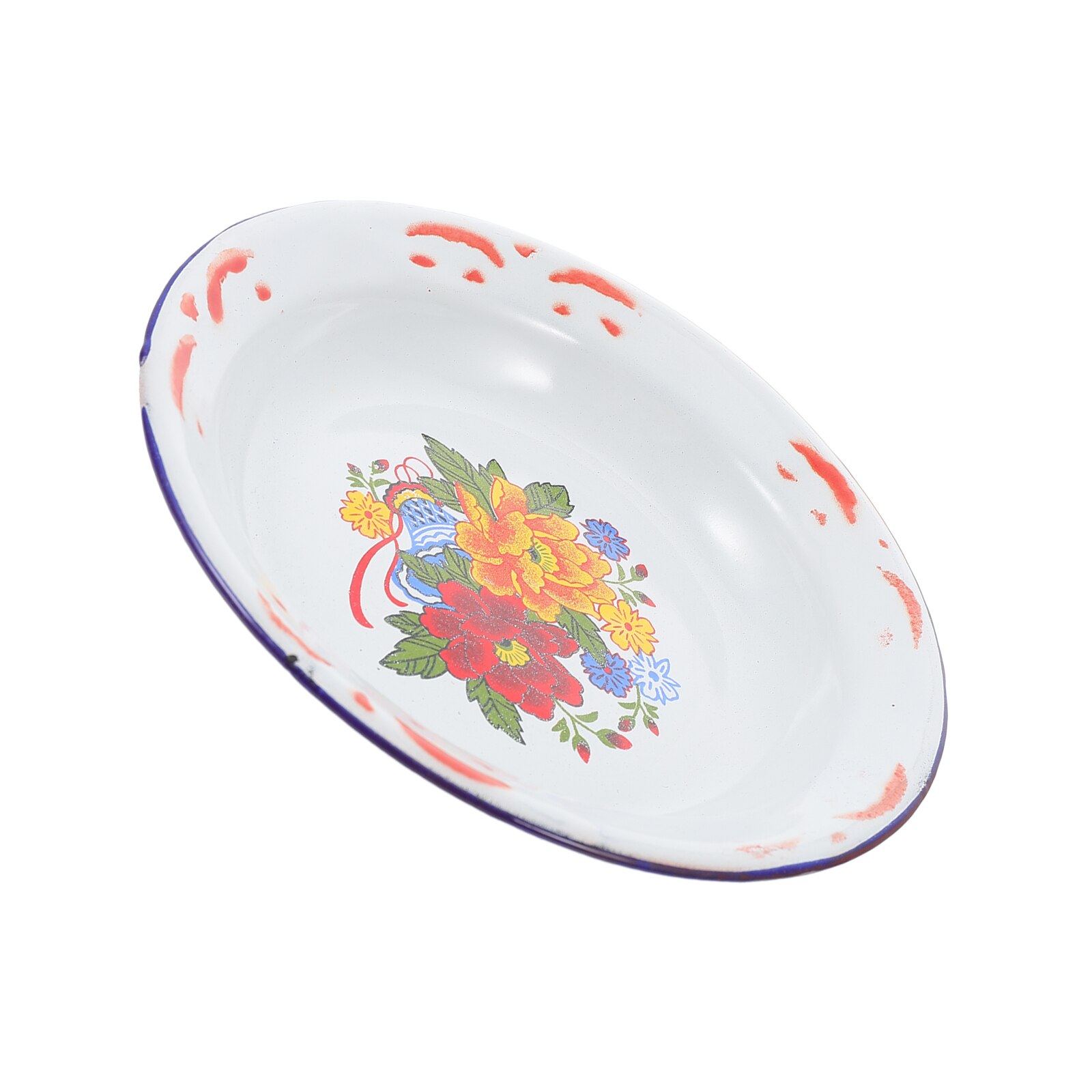 Thickened Enamel Food Plate Enamelware Plate Snack... – Grandado