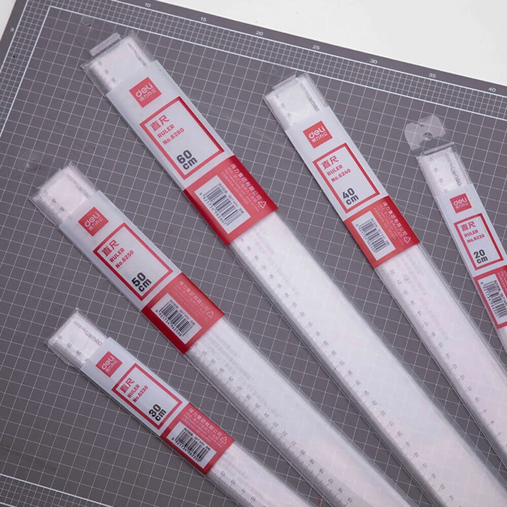 Deli Multi-standard Plastic Ruler Durable 20cm/30c... – Grandado