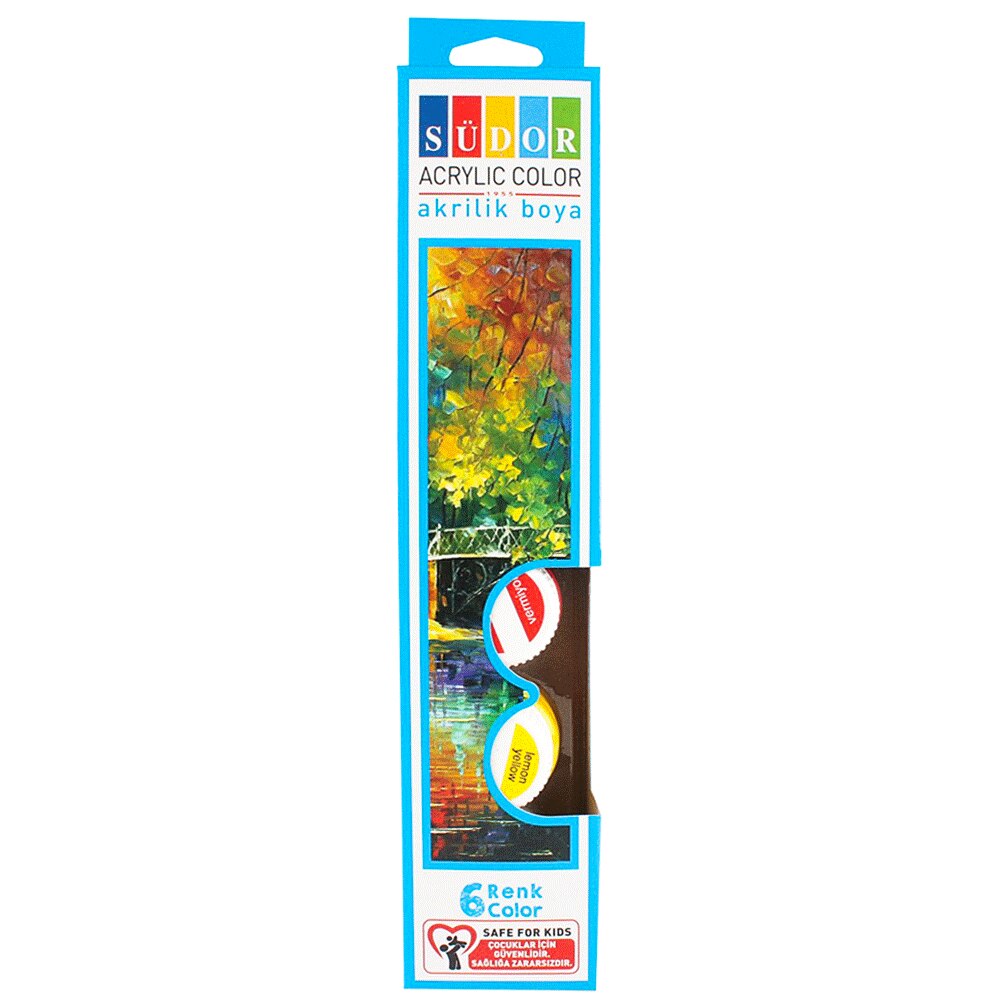 Sudor Acrylic Color Paint 6 - 10 Colours Set Pigme... – Grandado