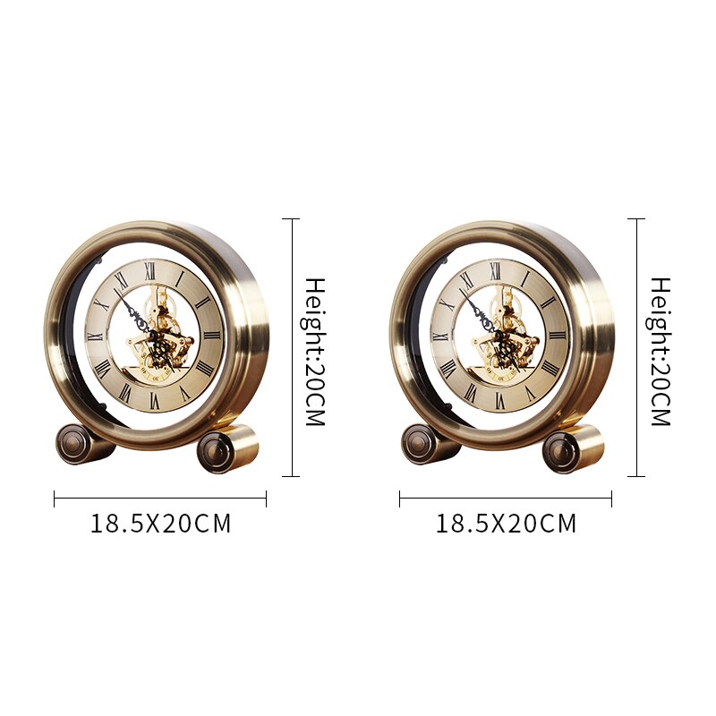 Retro Metal Table Clock Modern Desk Watch Clock Ho... – Vicedeal