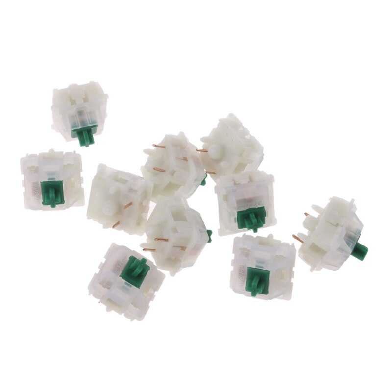 10Pcs/pack Gateron Switches 5Pin Milky Green Switc... – Grandado