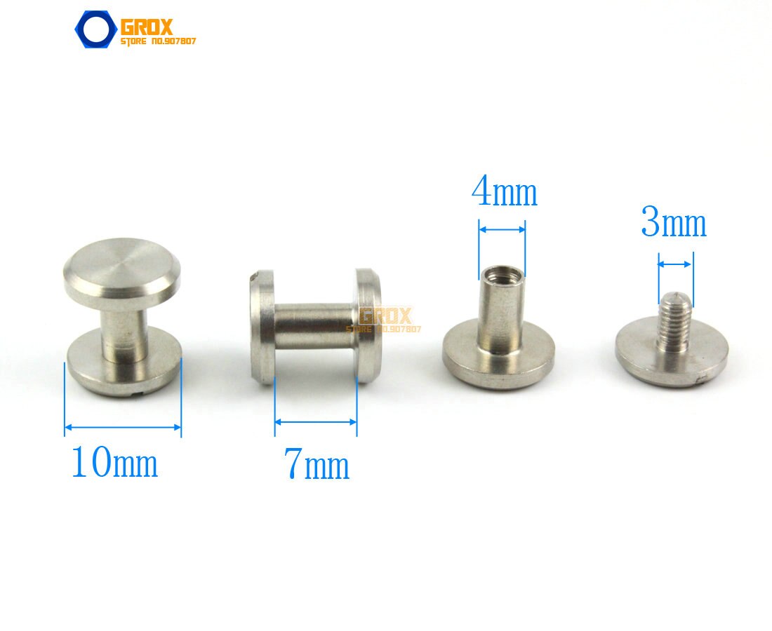 25 Set 10*7mm 304 Stainless Steel Rivet Chicago Sc... – Grandado