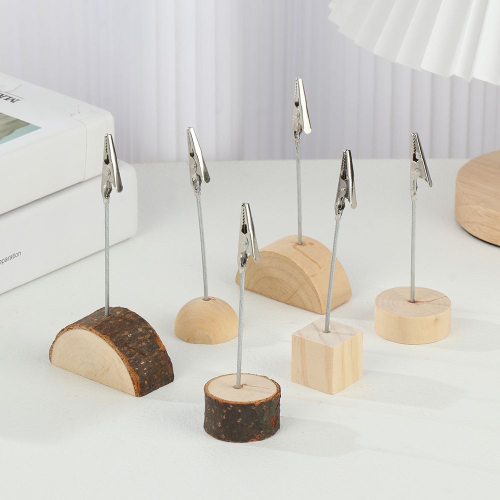 1PC Wooden Photo Holder Memo Name Card Hanging Sta... – Grandado