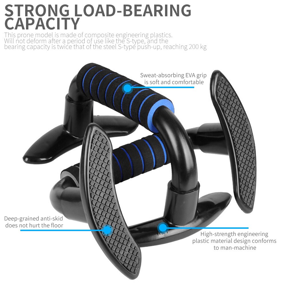 Portable Push Up Bar Stands Foam Handle Pair Pushu... – Grandado