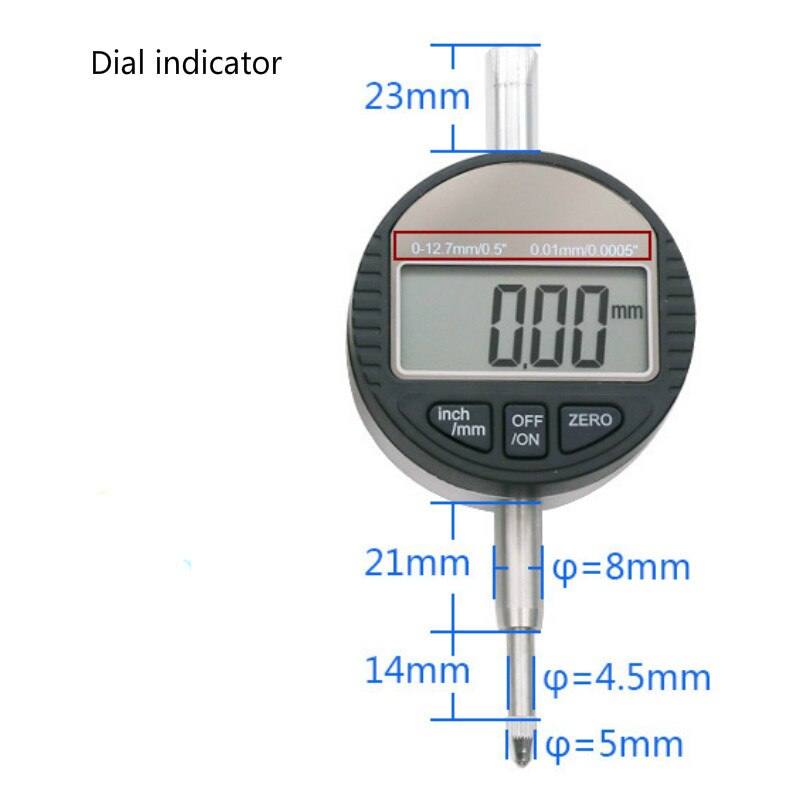 No battery digital indicator 0-12.7mm/0-25.4mm 0.0... – Grandado