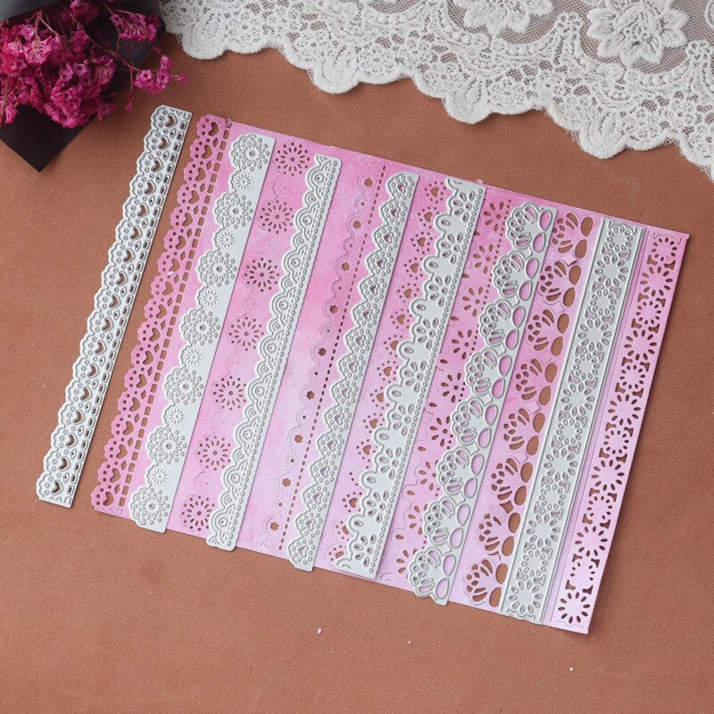 Lace Decorative Cards Edges Metal Cutting Dies Ste... – Vicedeal