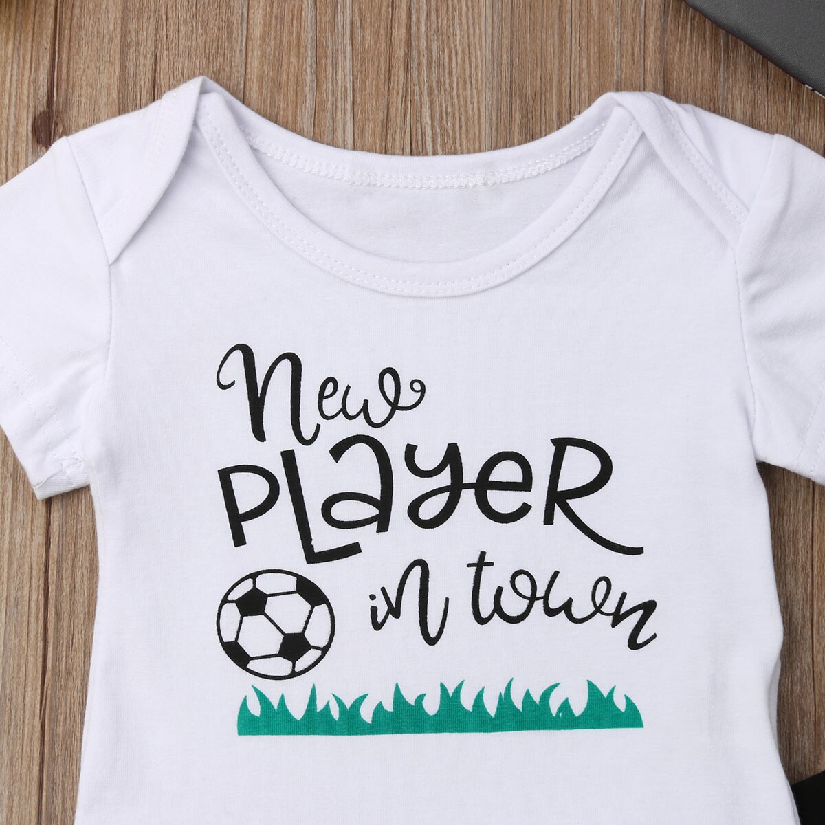 3Pcs Pasgeboren Baby Boy Top T-shirt Voetbal Lange... – Grandado