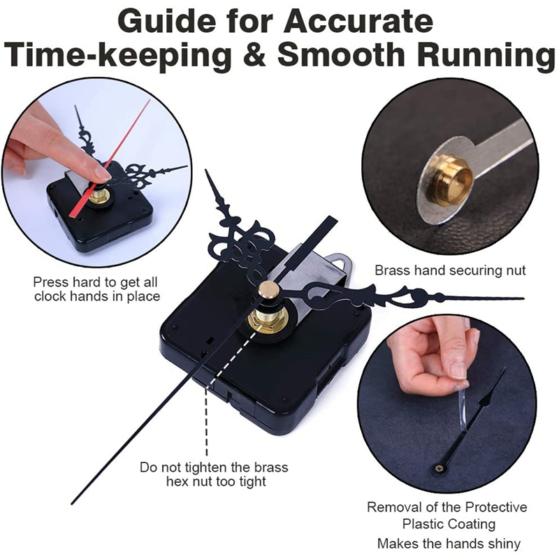 3Pcs Long Shaft Quartz Clock Movement Mechanism wi... – Grandado