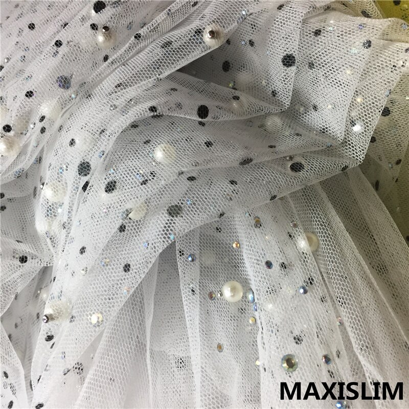 Tissu en maille perlée et strass 1 mètre, pour Occ... – Grandado