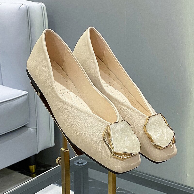 Women Flats Summer Style Casual Solid Square Toe S... – Grandado