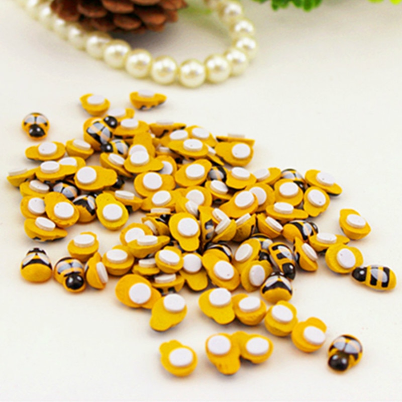 100 Stks/zak Mini Bee Stickers Diy 3D Houten Lieve... – Grandado