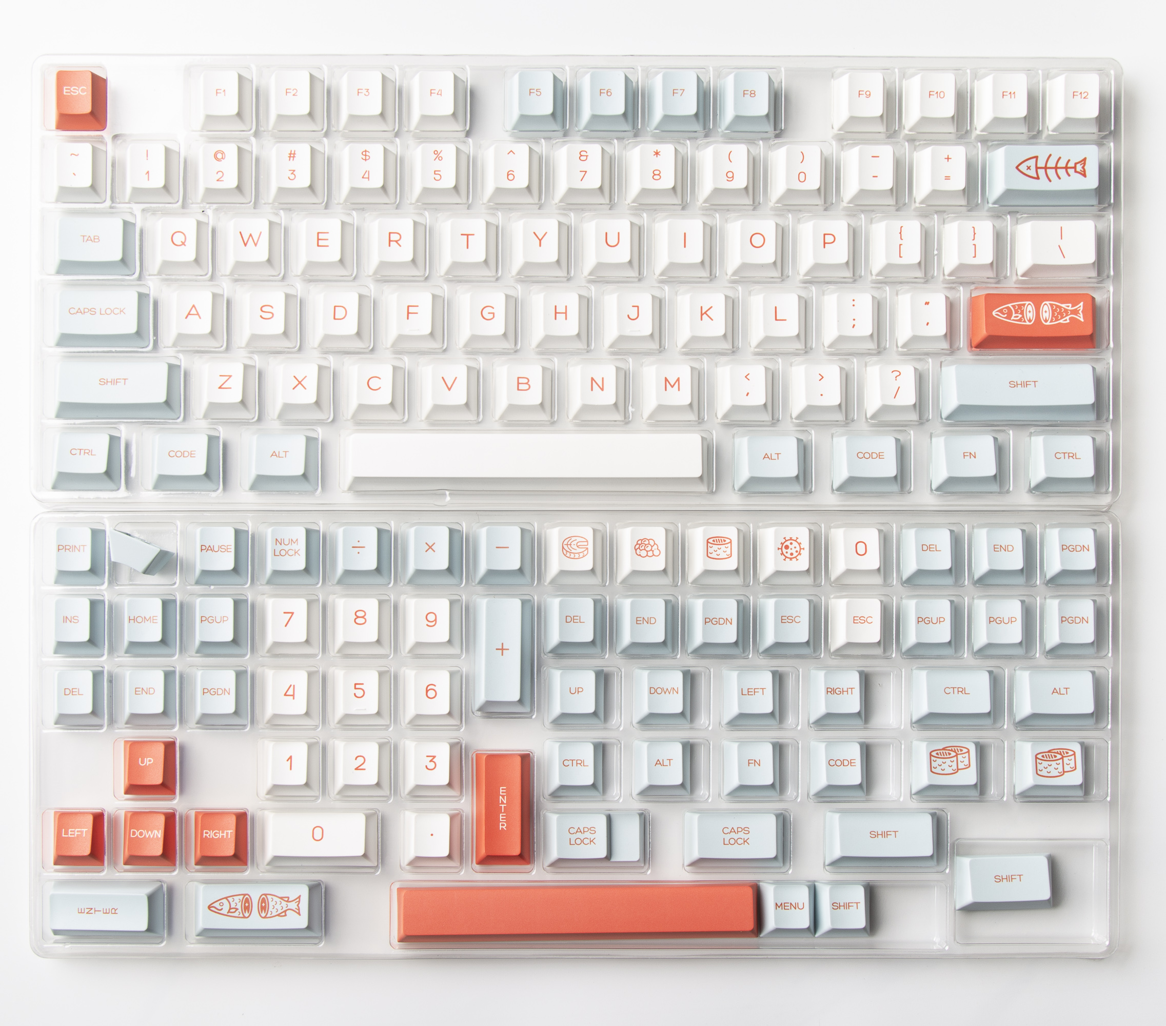 141 Toetsen/Set Gmk Zalm Keycaps Pbt Dye Subbed Ke... – Grandado