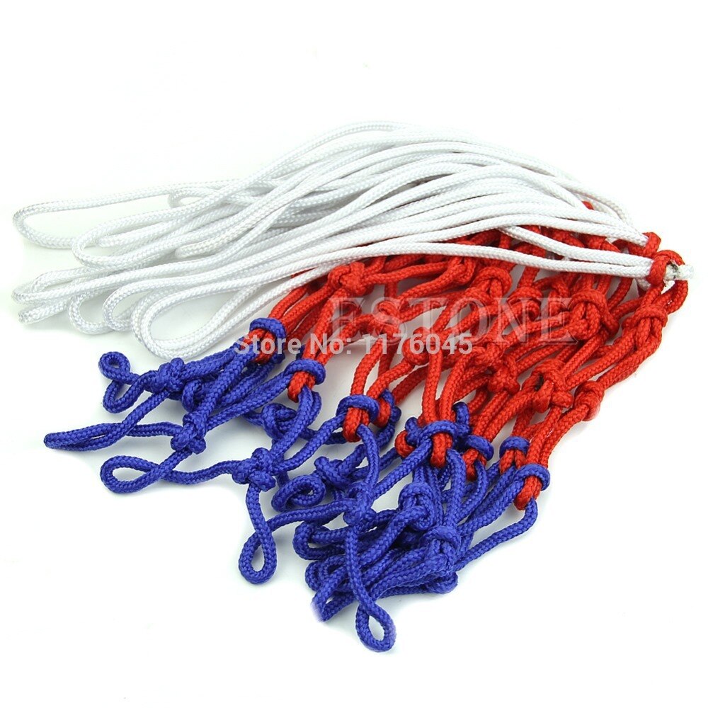 Standard White/Red/Blue Nylon Basketball Netball G... – Grandado