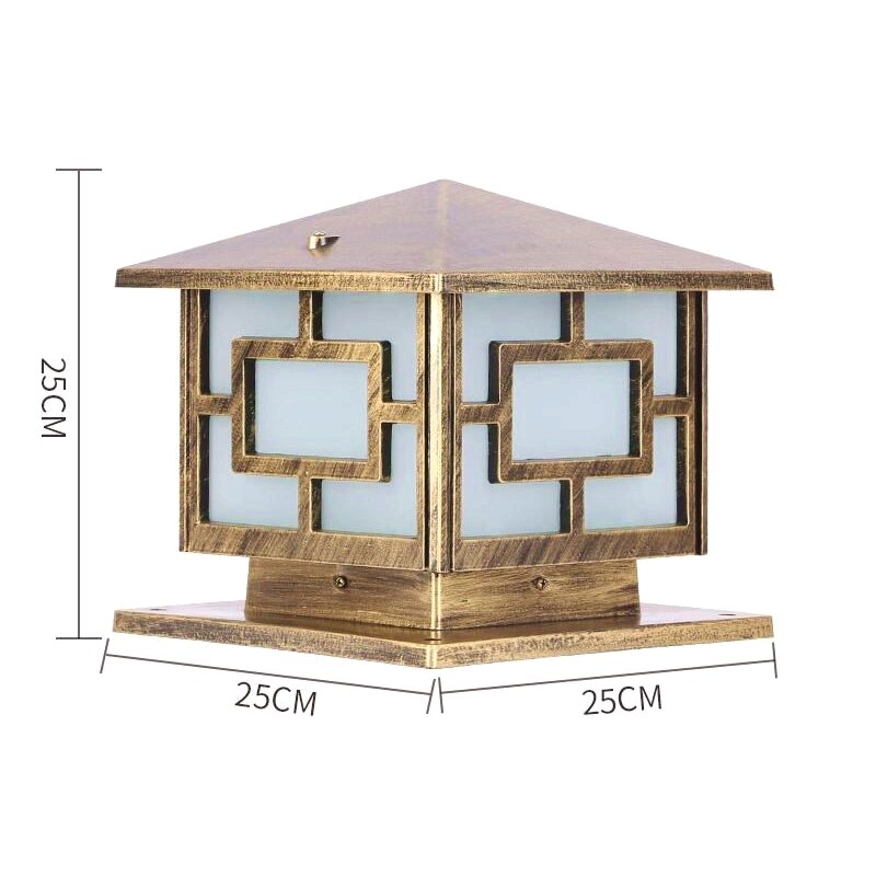 Popular europe square pillar lamp outdoor retro wa... – Grandado