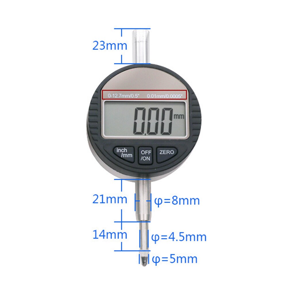 0-12.7mm Electronic Digital Dial Indicator 0.01/0.... – Grandado