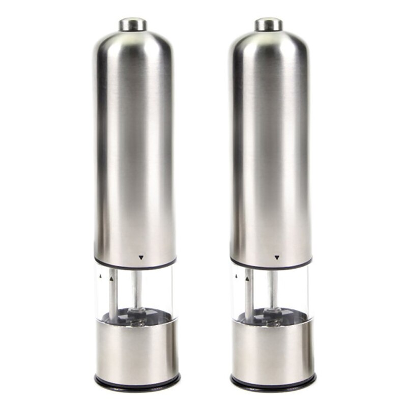 ! 2Pcs Electric Stainless Steel Salt Mill Pepper M... – Grandado