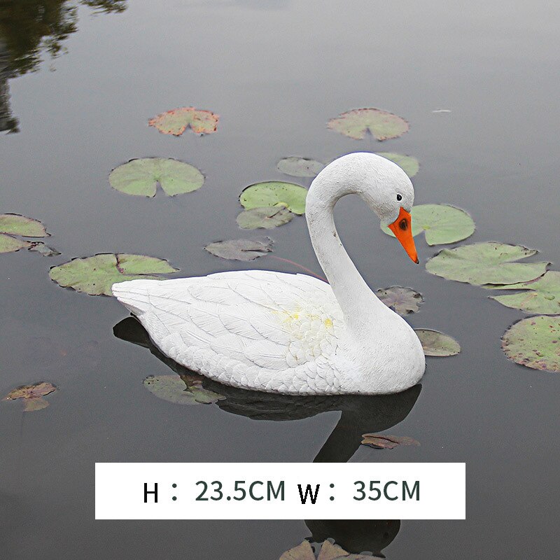 Swan Mandarin Duck Garden Pond Floating Animal Orn... – Grandado