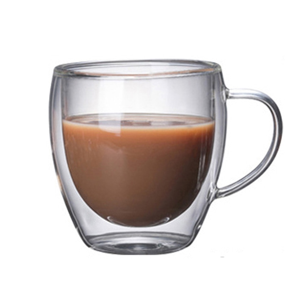 Doppel Wand Glas Kaffee Becher Tee Bier Milch Bech... – Vicedeal