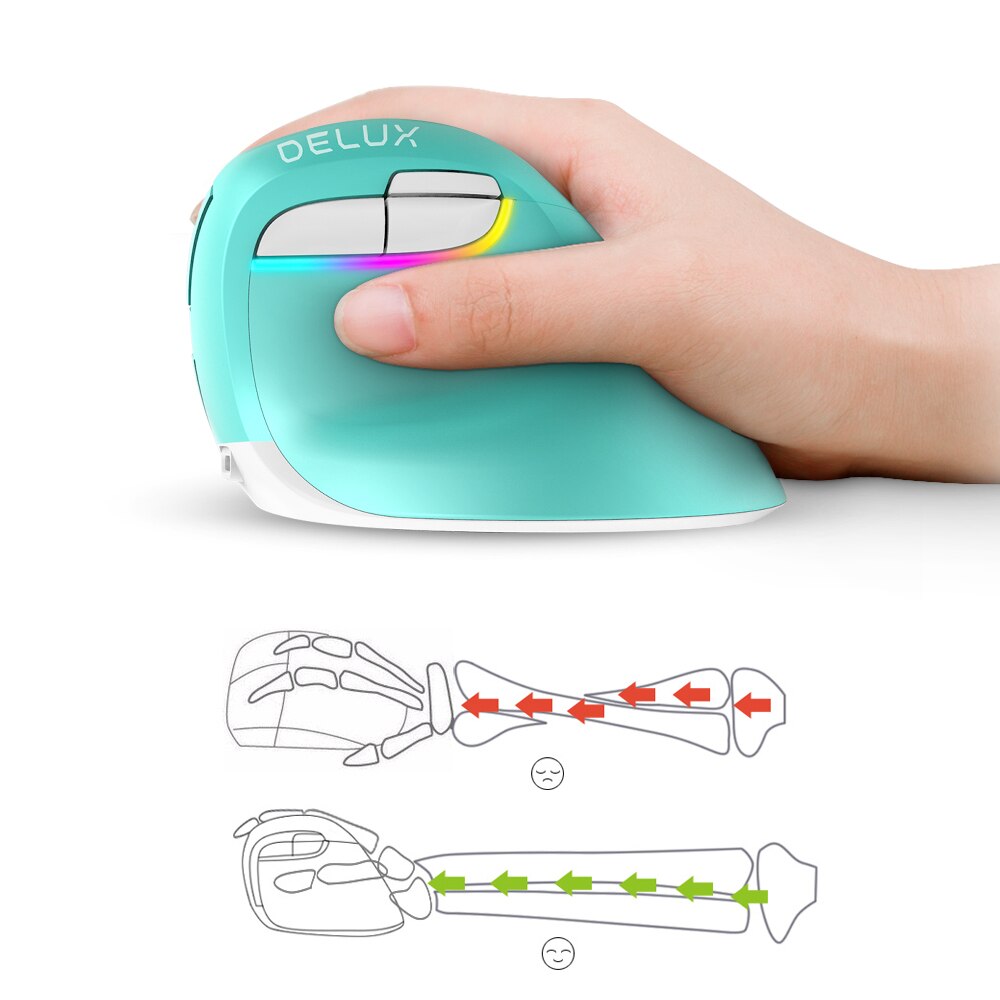 Delux M618 Mini BT 4.0 Silent click Wireless Mouse... – Vicedeal