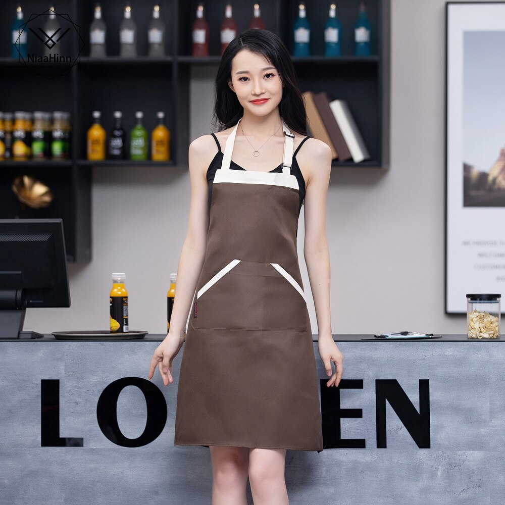 Cotton Diagonal pocket clothes apron unisex kitche... – Grandado