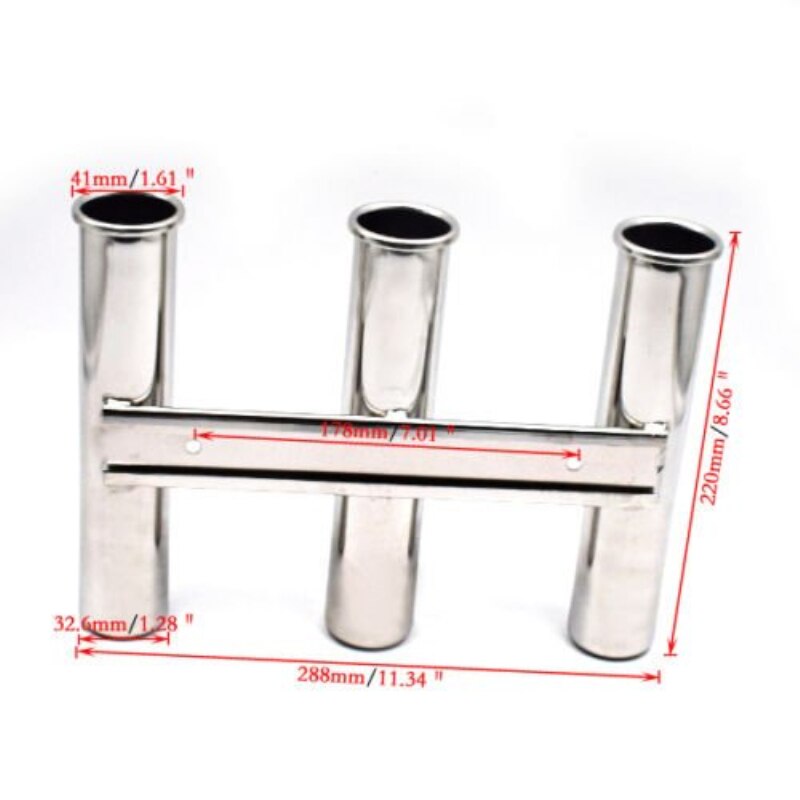 3 Rod Rack 316 Stainless Steel Fishing Rod Holder ... – Grandado