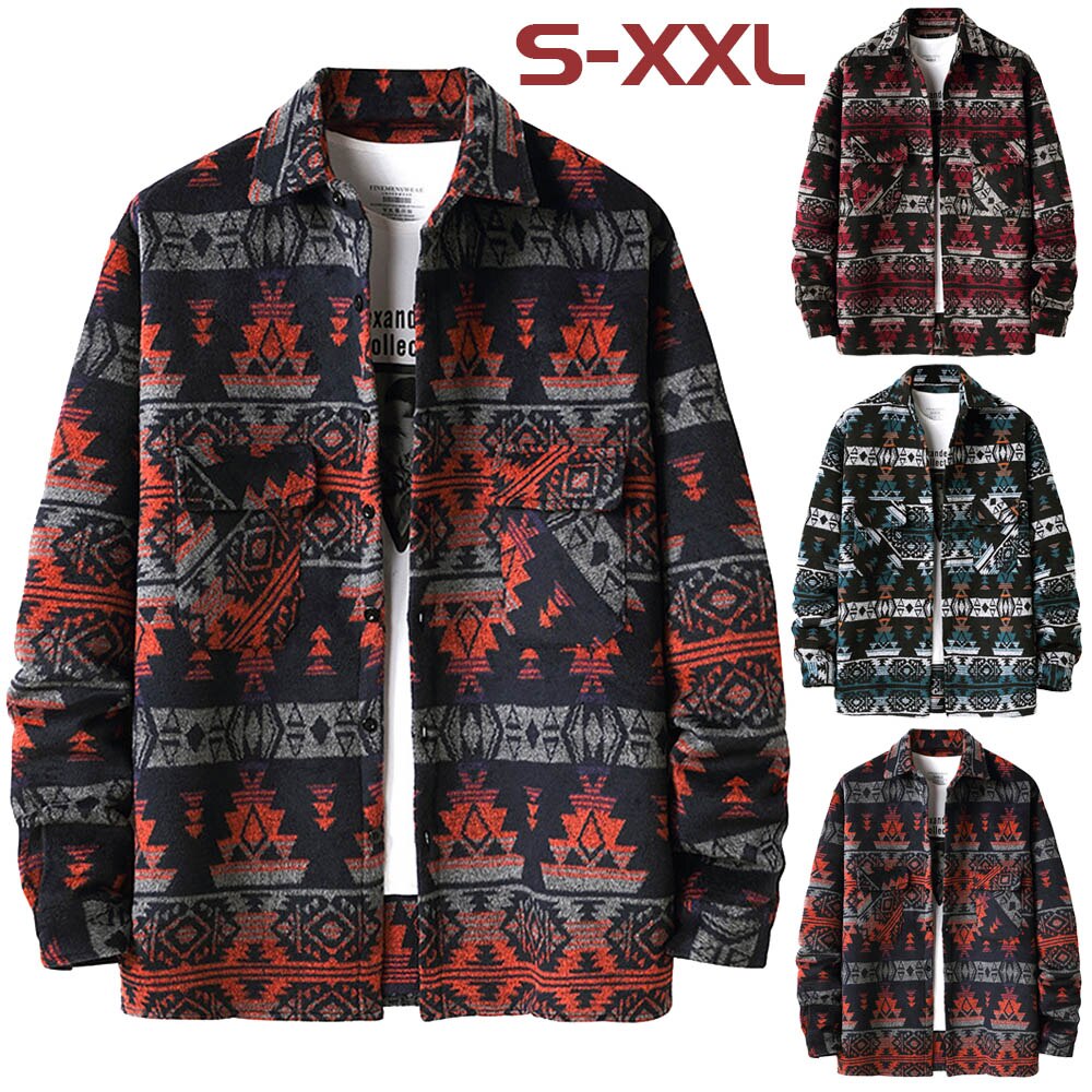 DEVIL KING Brand Woolen Plaid Print Shirt Jacket – Grandado