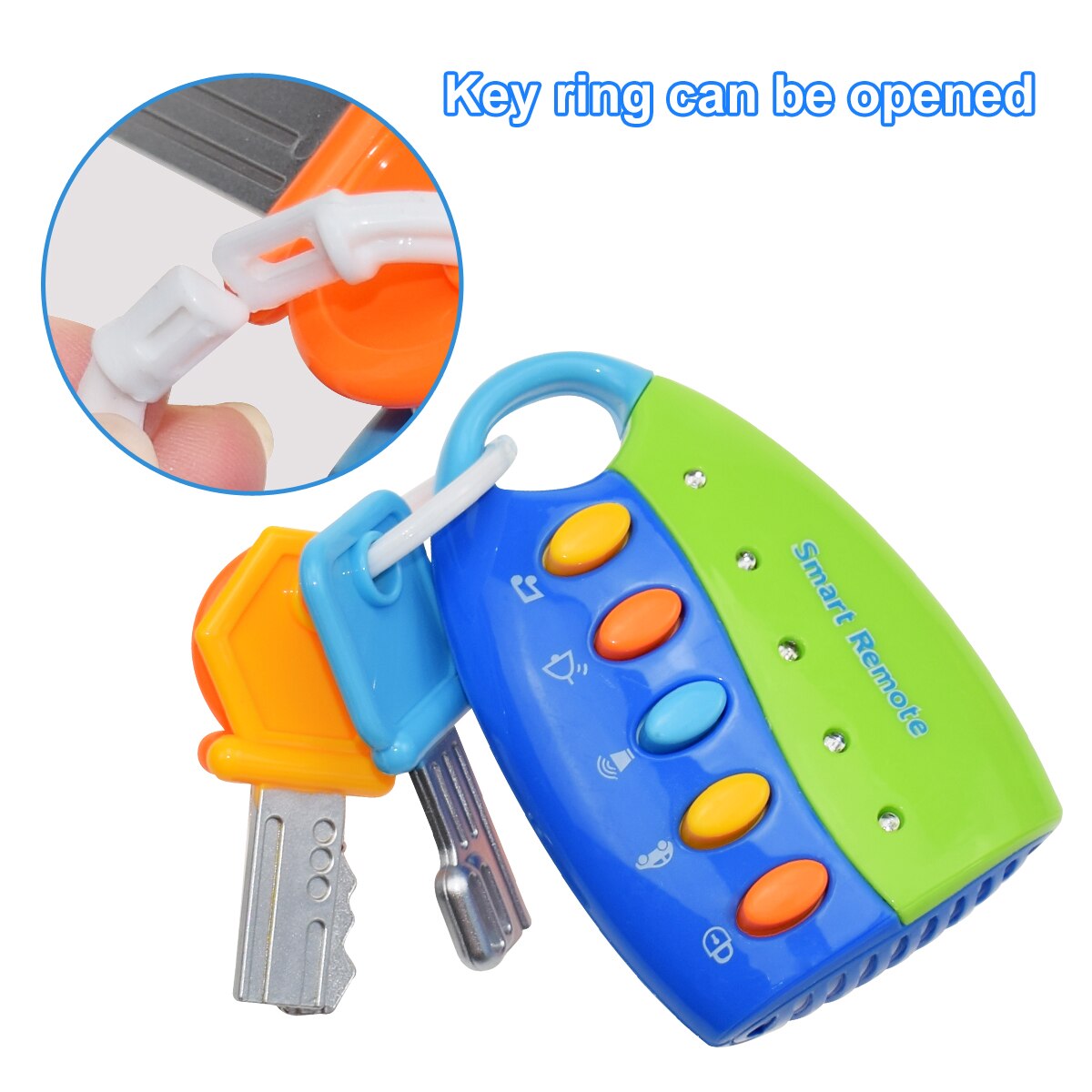 Funny Baby Toy Musical Car Key Vocal Smart Remote ... – Grandado