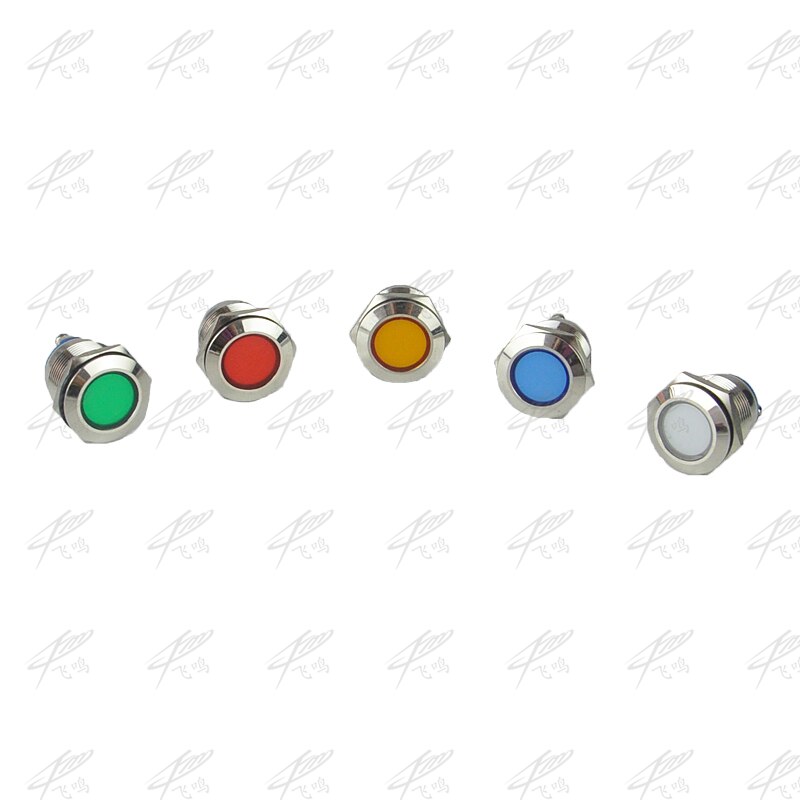 LED Metal Indicator light Flat 10mm waterproof Sig... – Grandado