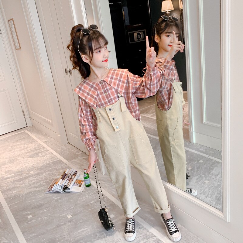 Spring Long Sleeve Korean Girls Clothing Set Kids ... – Grandado