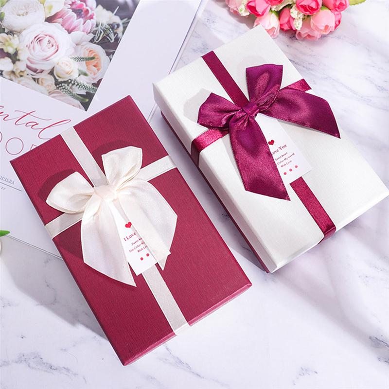 2Pcs Bowknot Box Package Case Rectangle Paper Box – Grandado