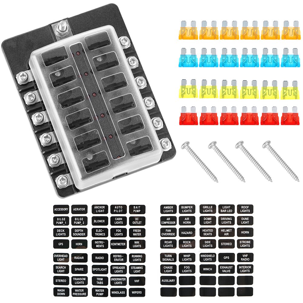 M5 Stud With LED Indicator Light Fuse Box Holder 6... – Grandado