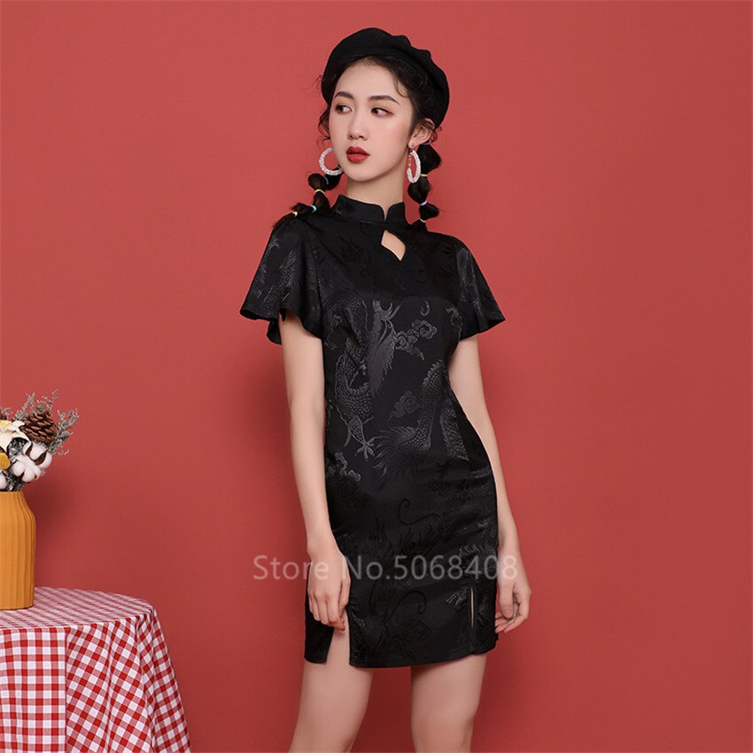 Cheongsam Vintage Chinese Dress Dragon Women Girs ... – Grandado