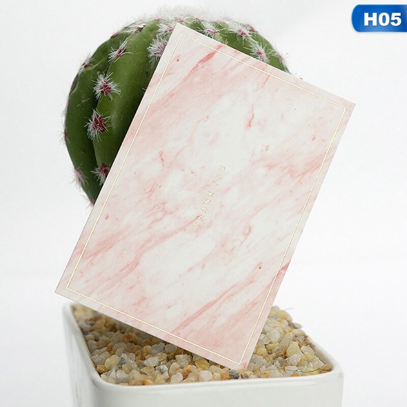 5pcs/set Mini Marbled Gold Stamping Cards Simple G... – Grandado