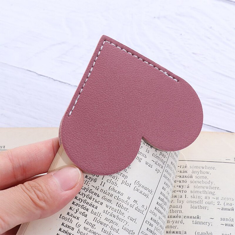 1 pc Vintage Leather Heart Bookmark Page Marker Co... – Grandado