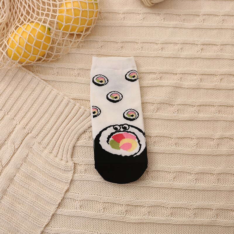 Woman Socks Cotton Color Sushi Hamburger Shredded ... – Vicedeal