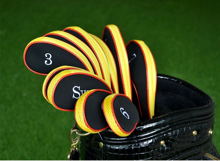 PLAYEAGLE 10 pcs/set Red/Black Zippered Golf Club ... – Vicedeal