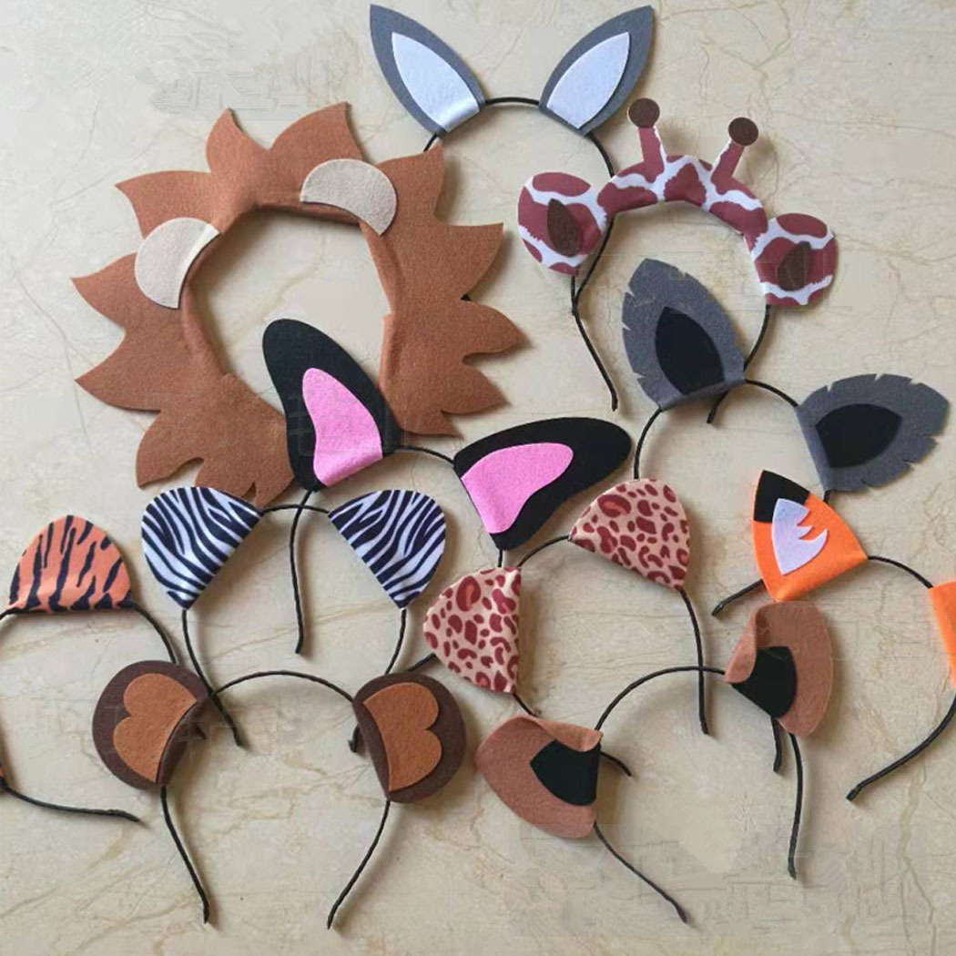 Jungle Safari Zoo Animals Headbands Birthday Party... – Vicedeal