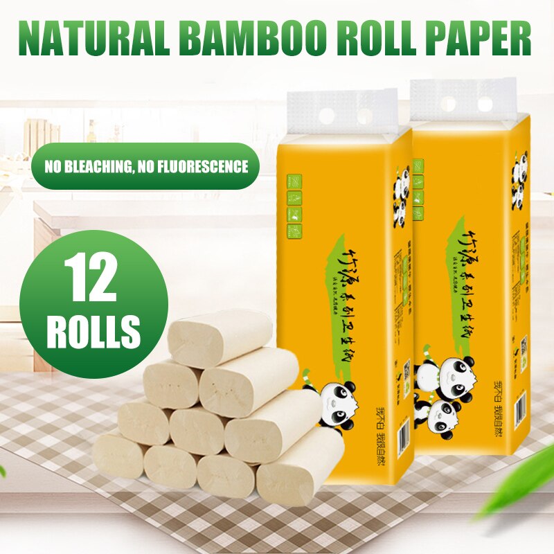 12 Rolls Toilet Paper Household 4 Layer Tissue Sof... – Grandado