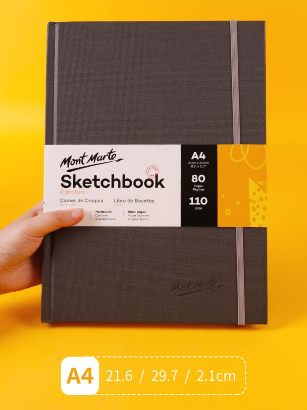 A4 / A5 portable sketchbook 80 pages thick hard le... – Grandado