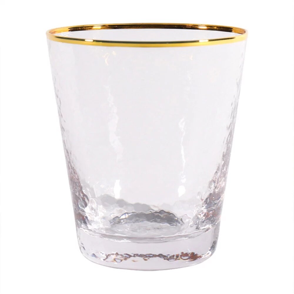 Glass Cup With Gold Rim Coffee Mug Thermal Insulat... – Grandado